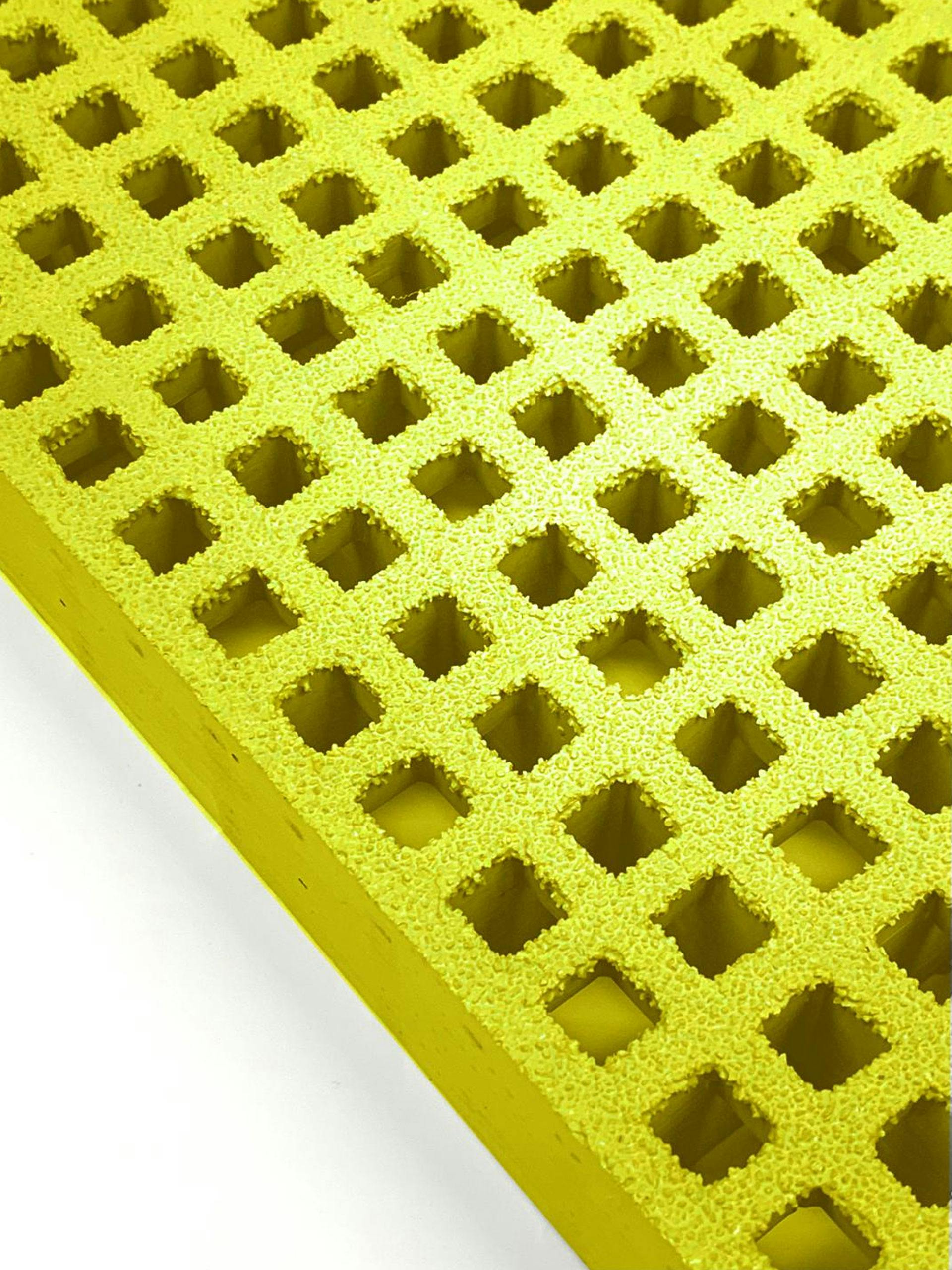 38mm Thick 'Type I' GRP Grating 3664x1224 Yellow - Mini Mesh