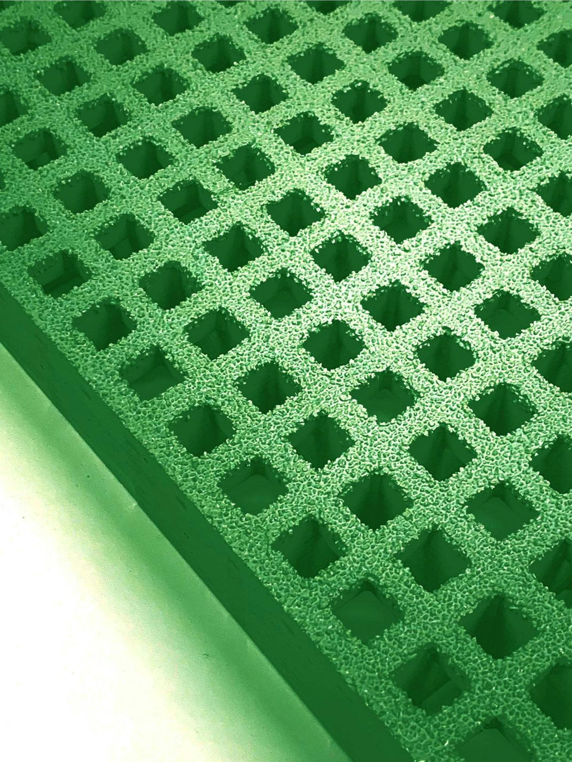 38mm Thick 'Type I' GRP Grating 3664x1224 Green - Mini Mesh