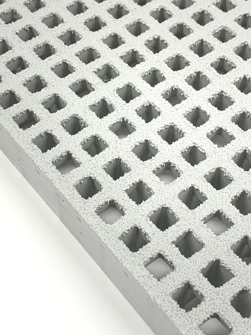 30mm Thick 'Type I' GRP Grating Light Grey - Mini Mesh