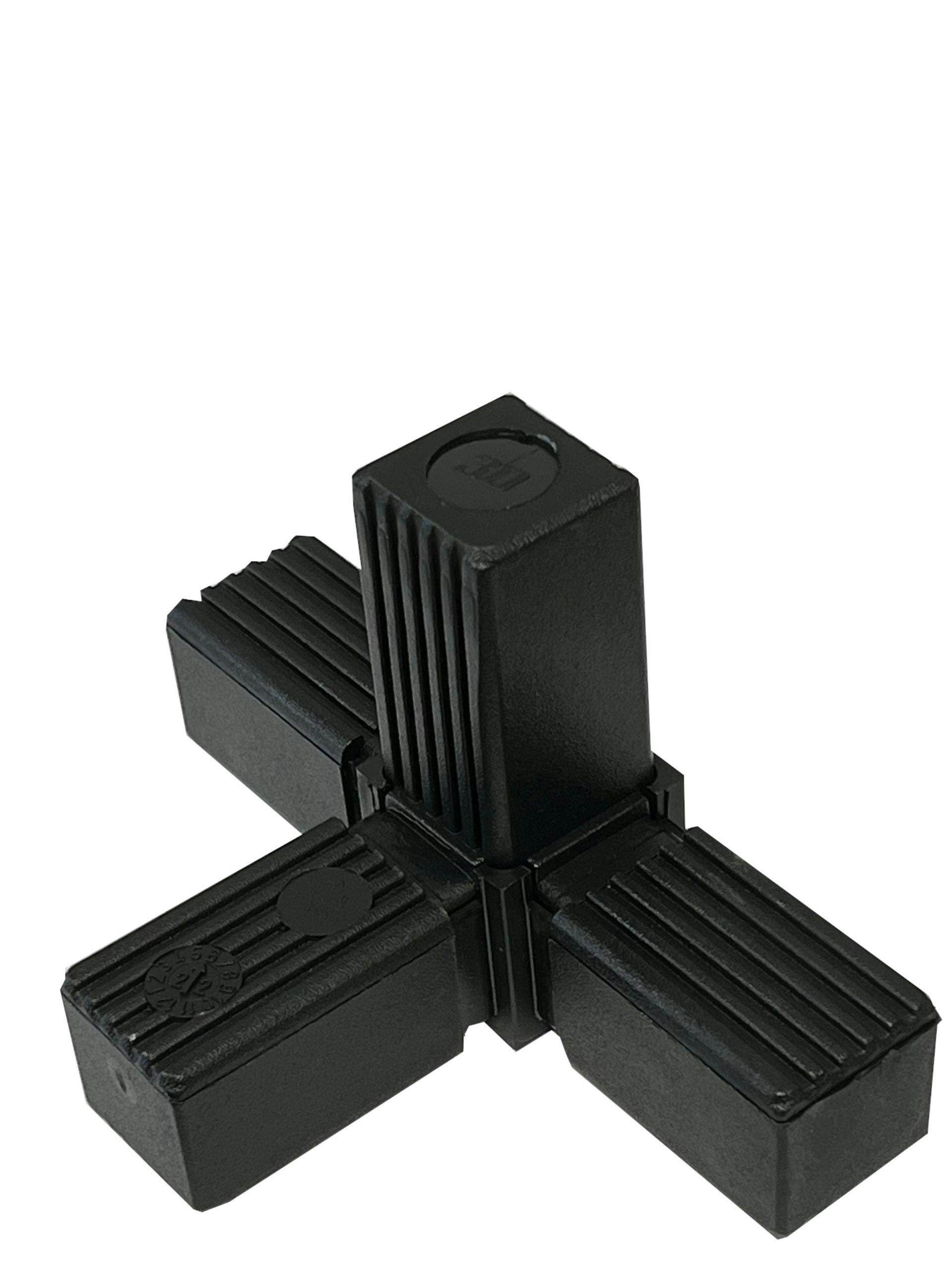 Square 40 x 40 x 2.0 4 Way Corner Tube Connector.