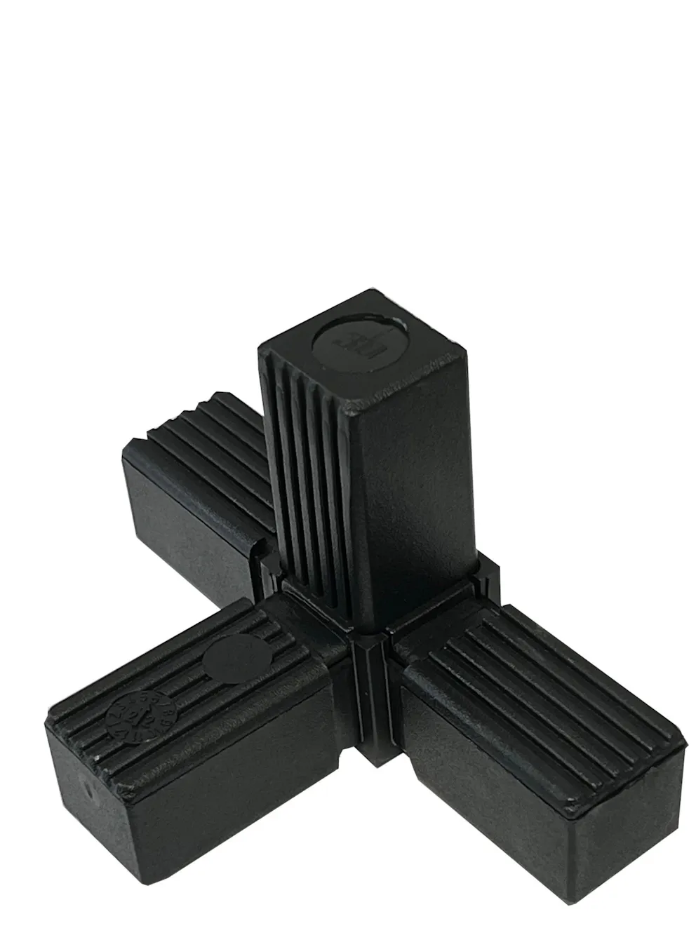 Square 25 x 25 x 2.0 4 Way Corner Tube Connector.