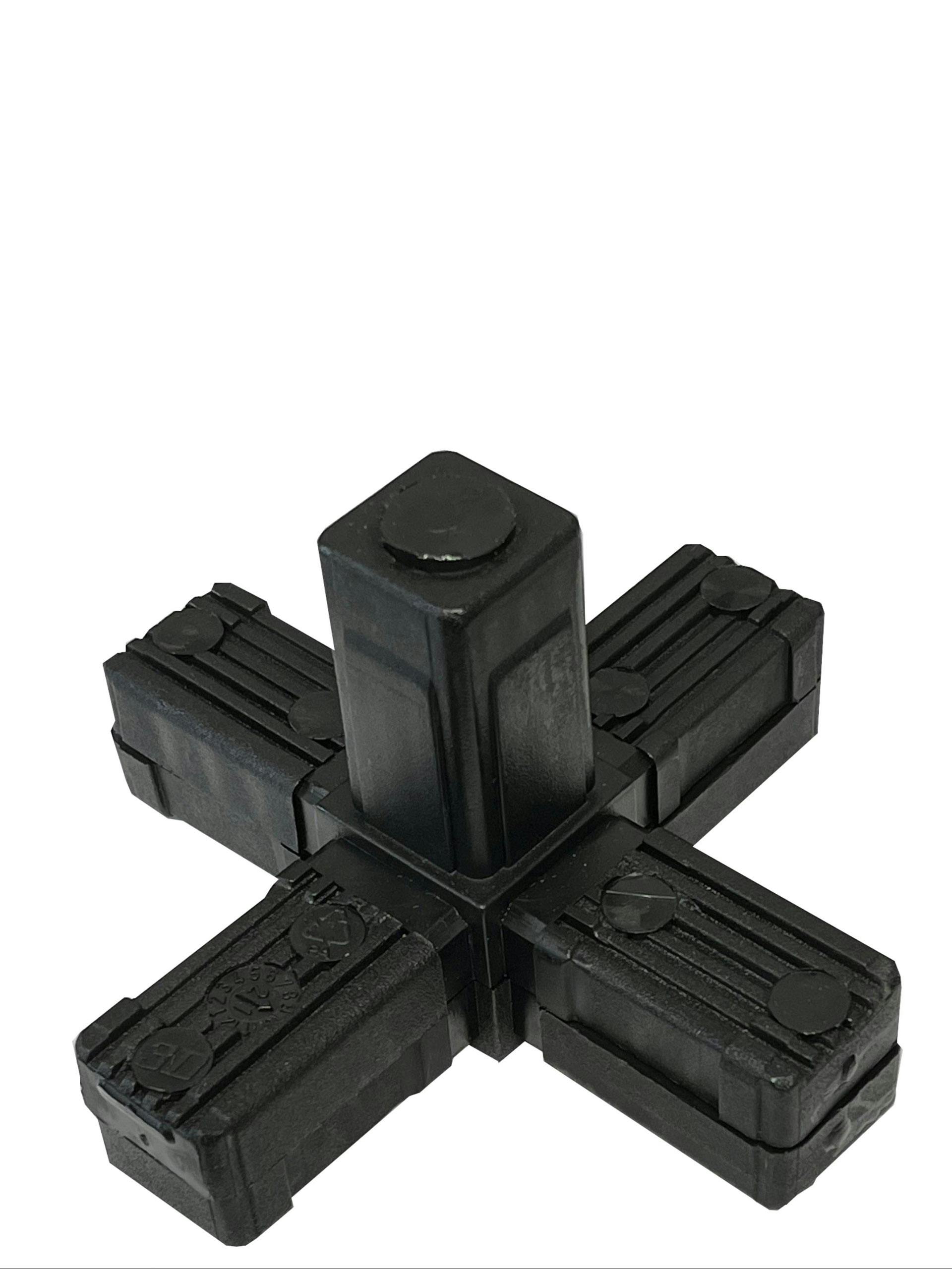 Square 40 x 40 x 2.0 5 Way Tube Connector.