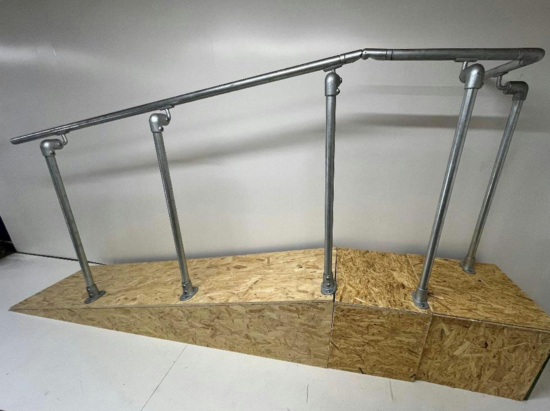 DDA Ramp Handrail Side Mount or Slope Mounted 90 Degree to End Post ...