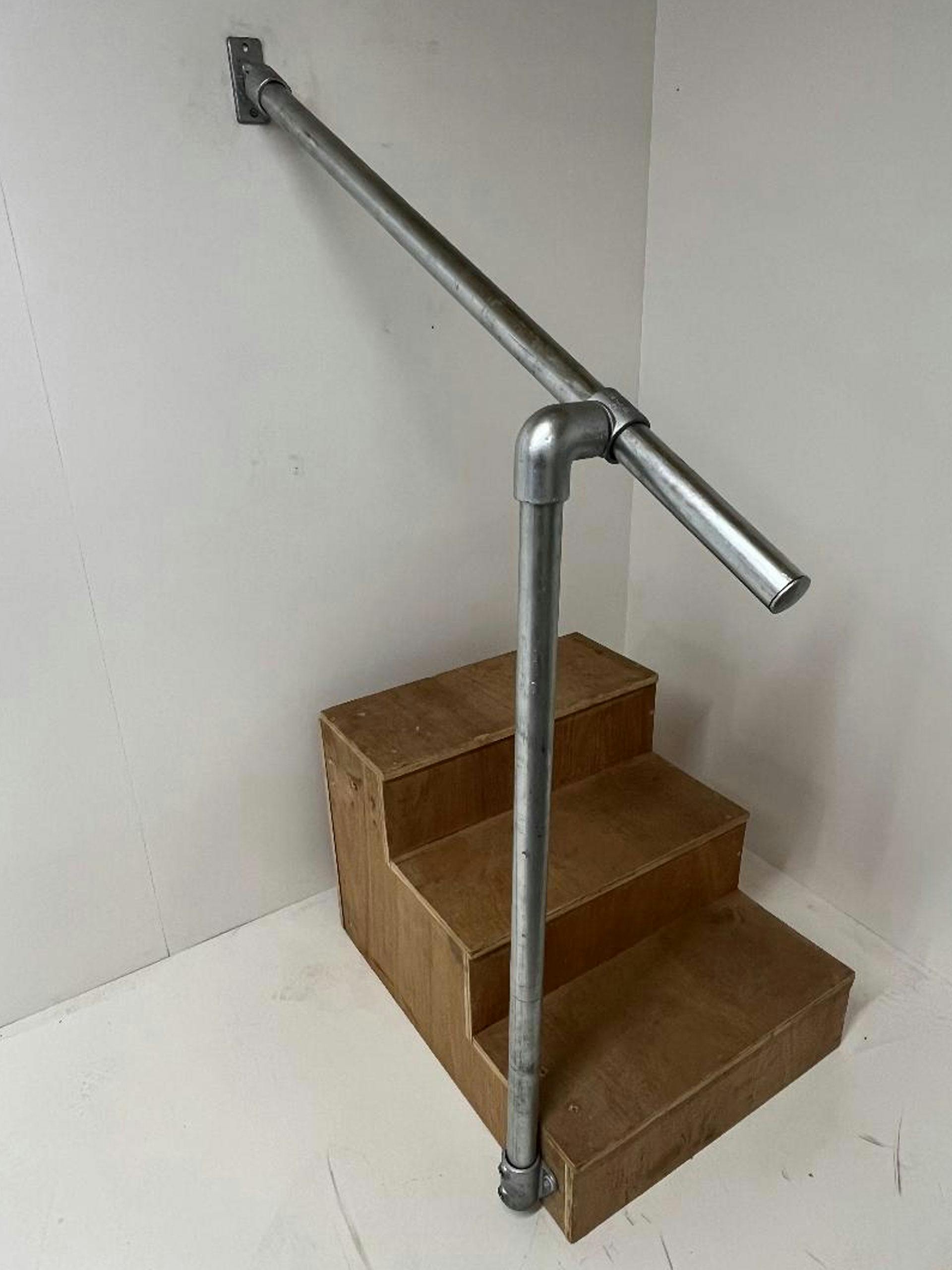 Global Walkway Fixed Wall-to-Floor Stair Handrail Kit