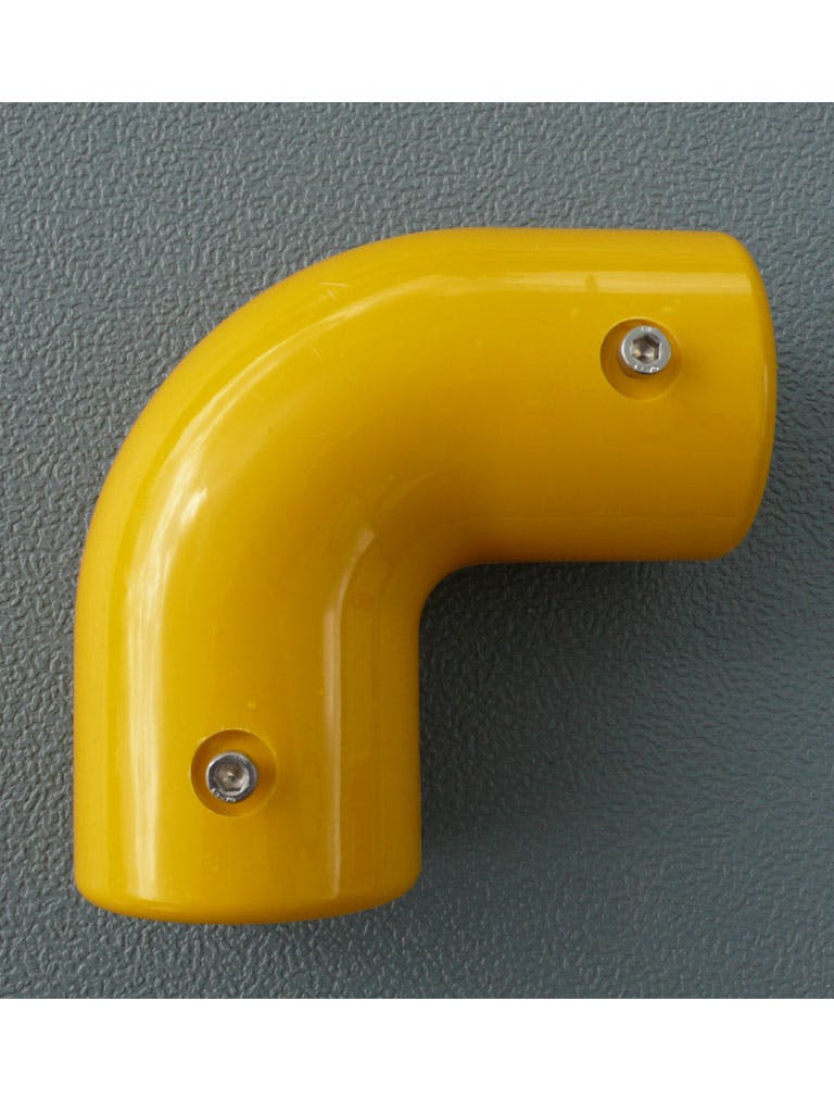 Global Walkway HR004 GRP Handrail Elbow Yellow - GRP