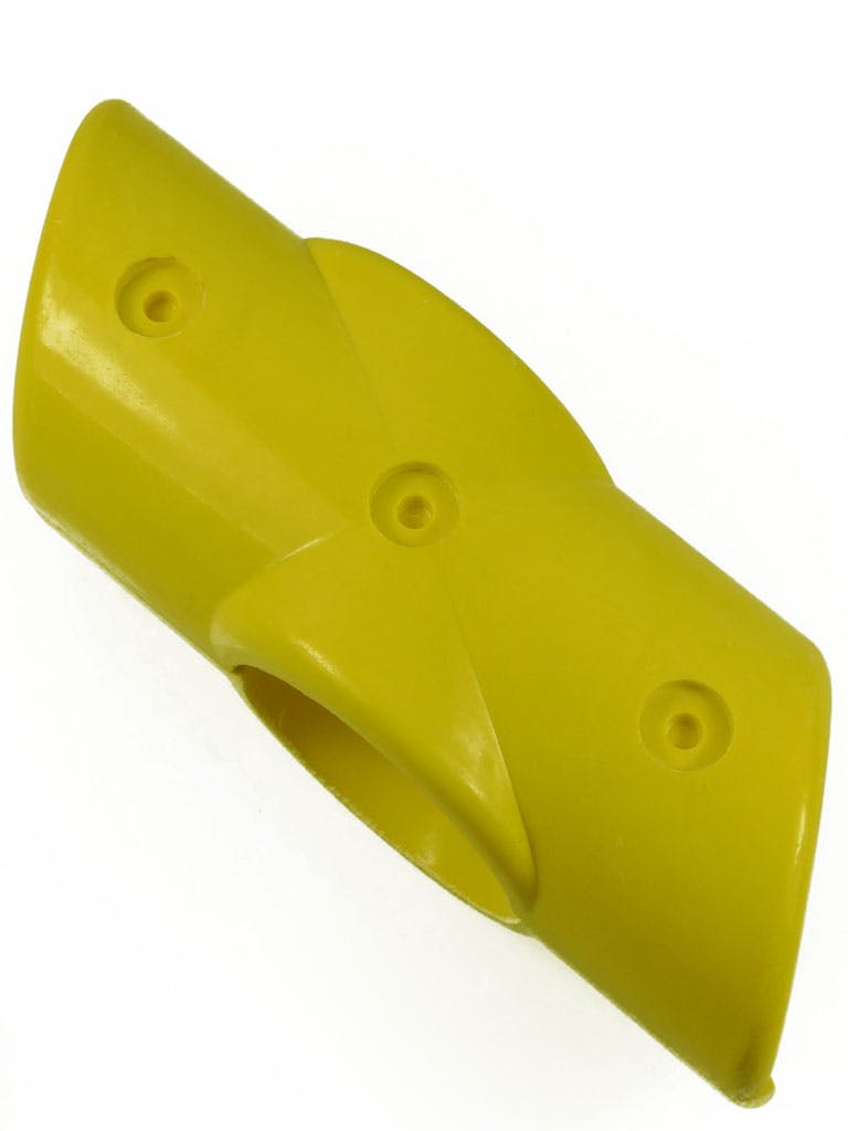 Global Walkway HR010-Y GRP Handrail 60 Degree Two Socket Cross Yellow - GRP