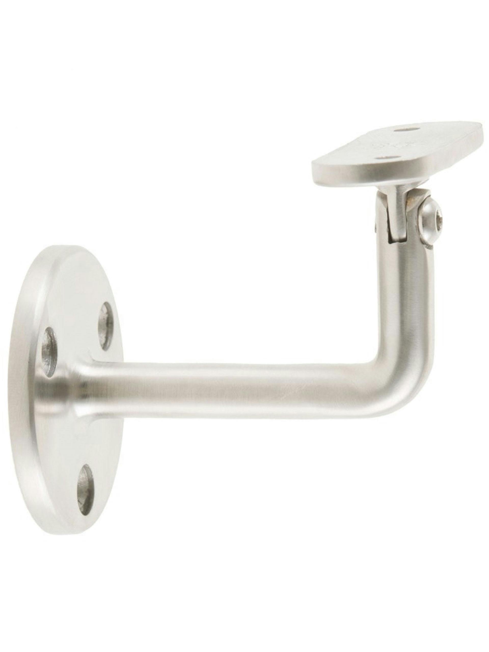 Global Walkway Stainless Steel Right Angle Handrail Bracket Adj. Flat