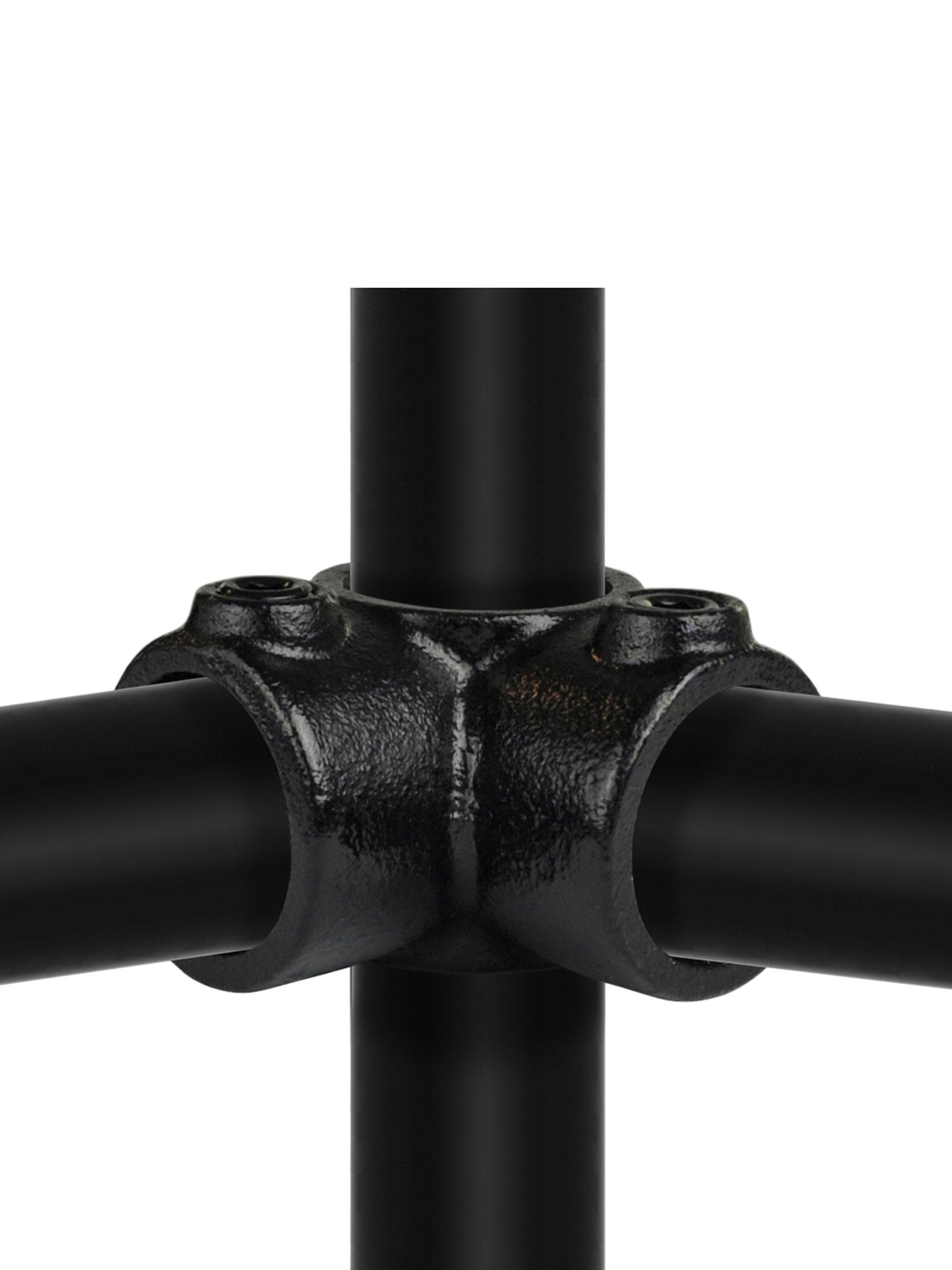 116 3 Way through Key Clamp (33.7mm Round Black)