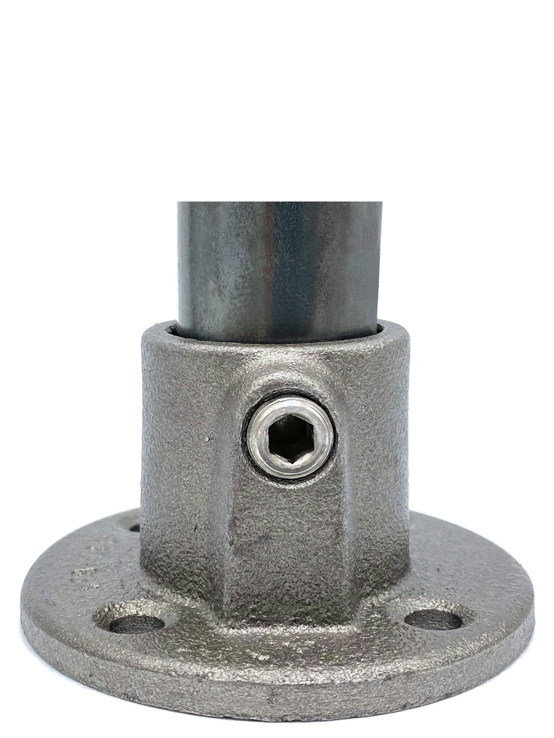 131 Wall Plate Key Clamp (33.7mm Round Self Colour)